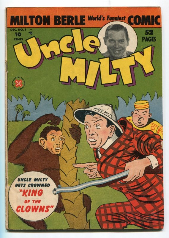 UNCLE MILTY #1-1950-MILTON BERLE PHOTO COVER-ORIGIN TV RELATED COMICS ...