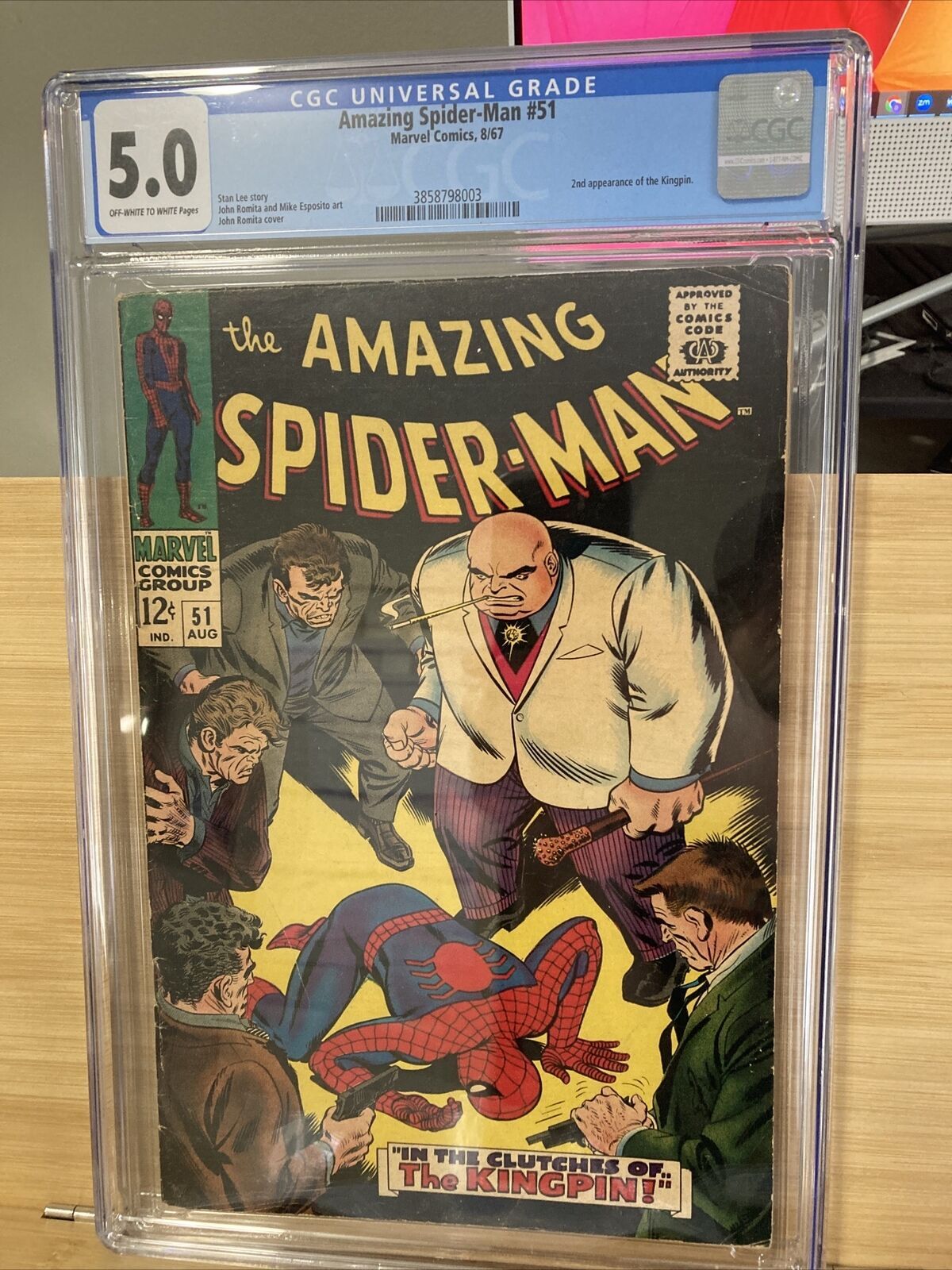 Amazing Spider-Man 51 CGC 5.0 1st Cover And 2nd Appearance Kingpin 1967 ...