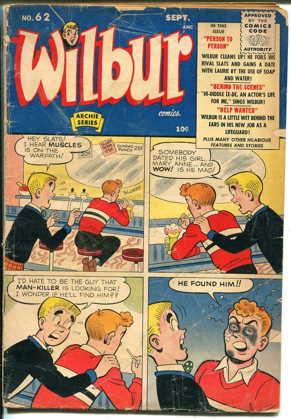 Wilbur #62 1955-Archie-ice cream-soda shop-Linda-Laurie-G | Comic Books ...