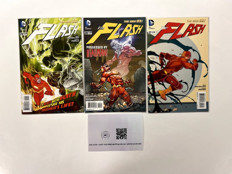 3 The Flash DC Comic Books# 27 28 29 Batman Superman Wonder Woman Robin ...