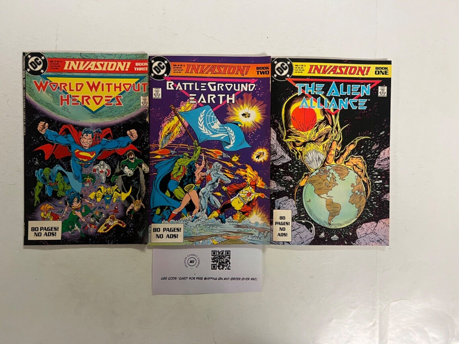 3 Invasion DC Comic Books # 1 2 3 Joker Superman Flash Batman Robin 9 ...