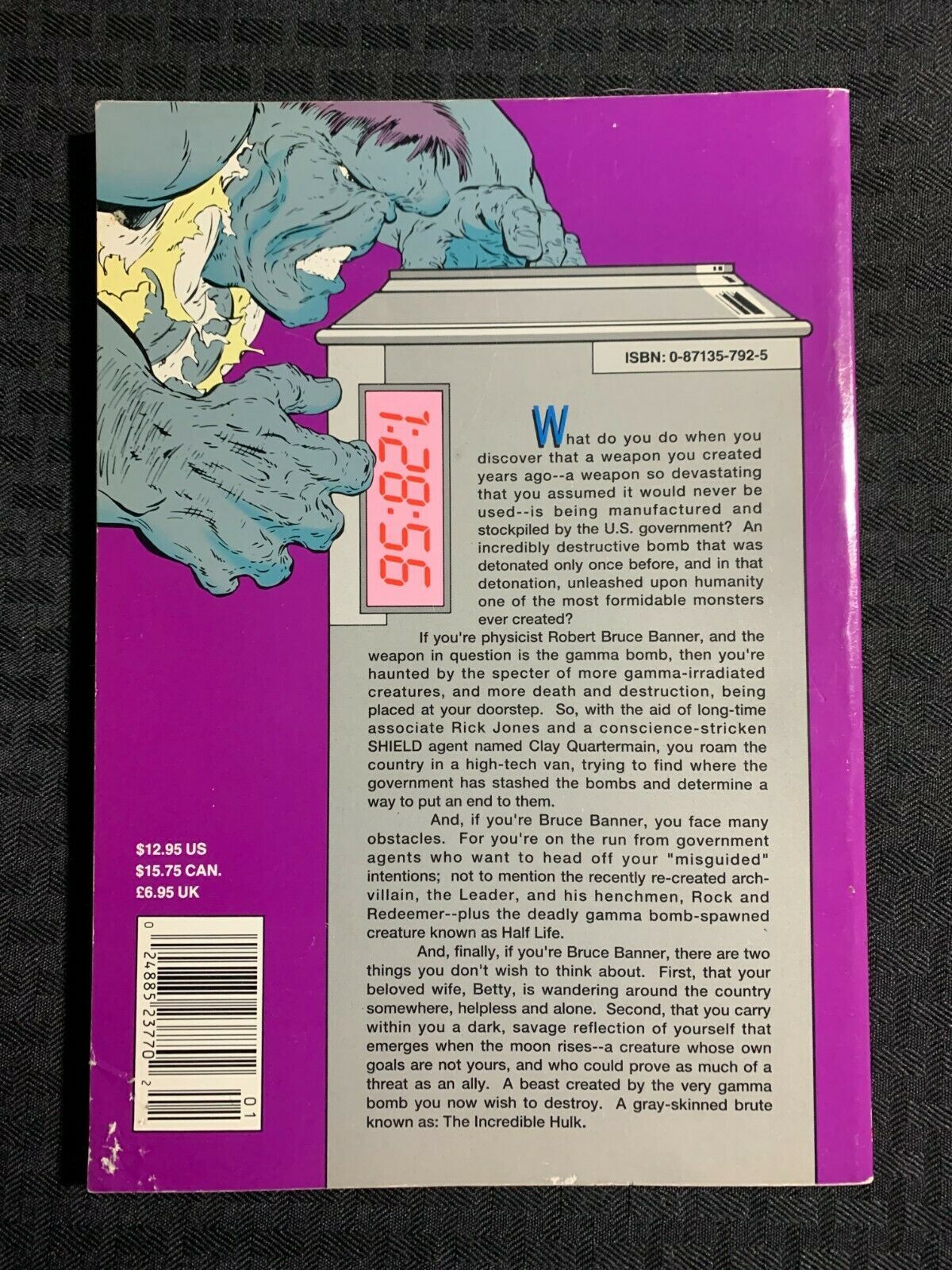 1991 INCREDIBLE HULK Ground Zero by Todd McFarlane SC VF- 7.5 1st ...