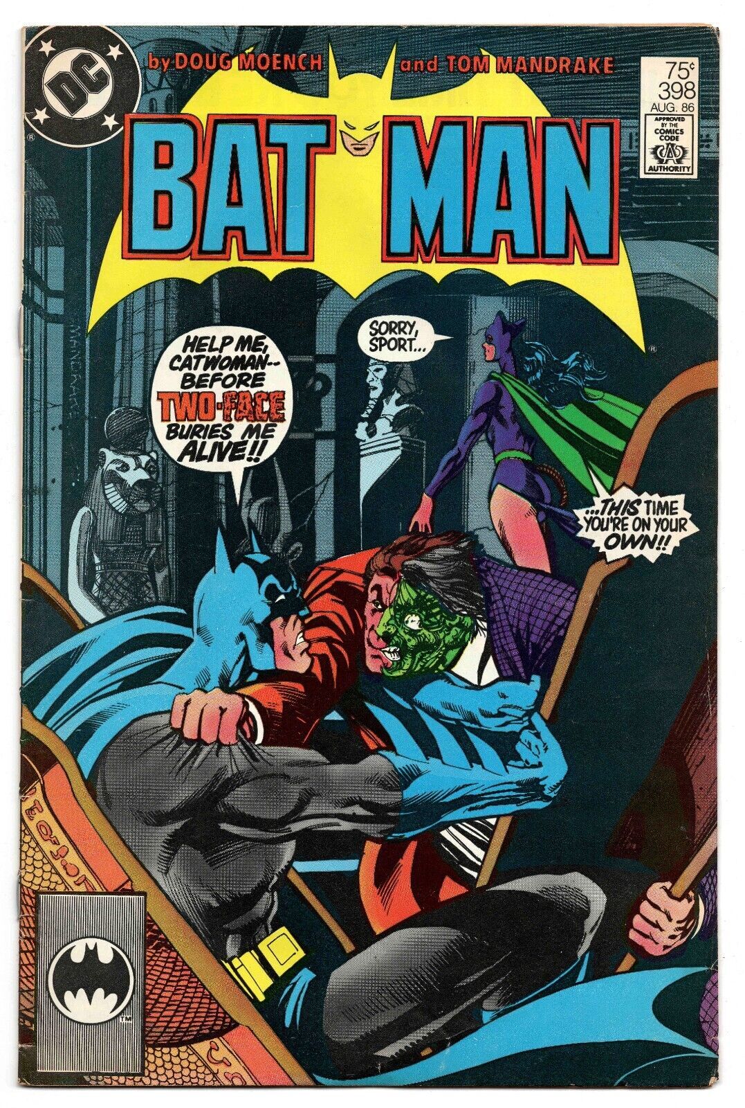 Batman #398 VINTAGE 1986 DC Comics Catwoman Two Face | Comic Books ...