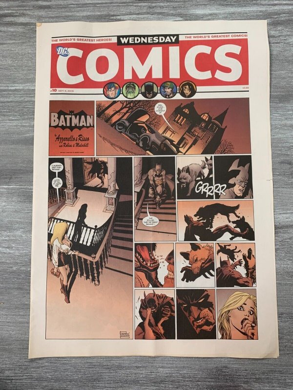 2009 DC WEDNESDAY COMICS Newspaper #10 FVF 7.0 Batman / Kamandi ...