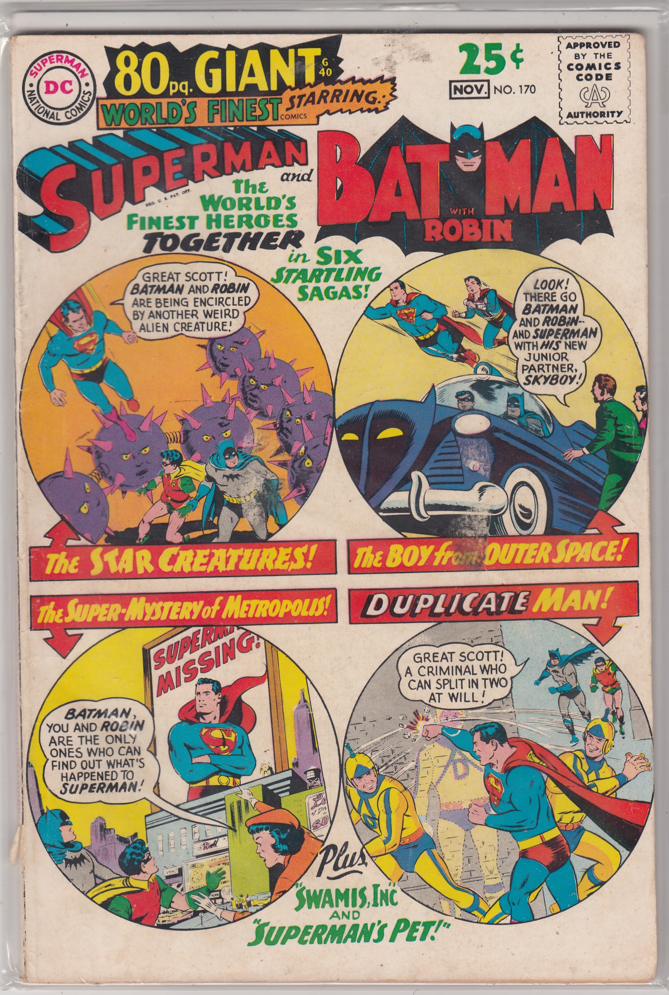 World'S Finest Superman and Batman #170 | Comic Books - Silver Age, DC ...