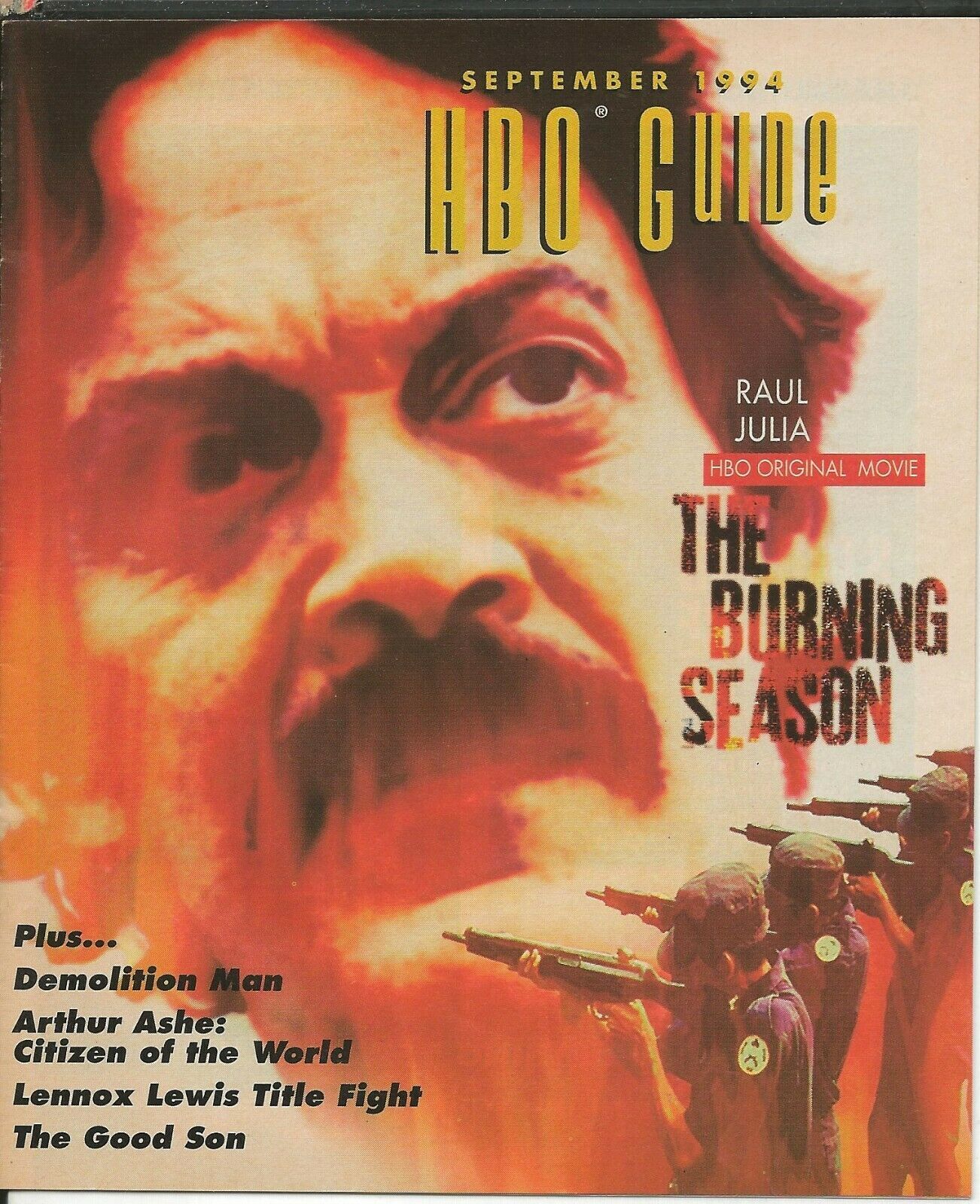 ORIGINAL Vintage Nov 1994 HBO Guide Magazine Burning Season The ...