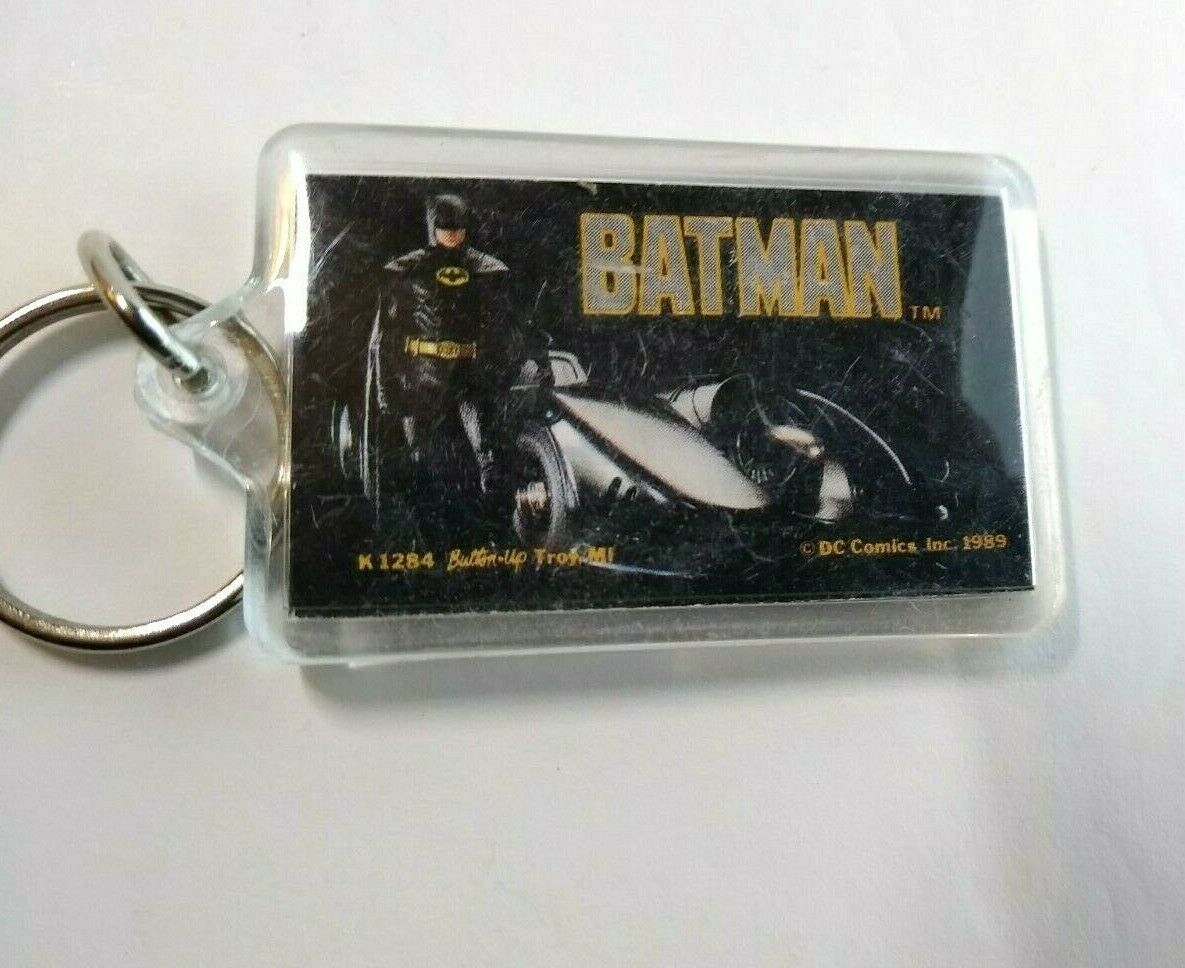 Batman With Batmobile Keychain 1989 Original Licensed Official DC ...