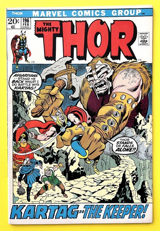 Thor 196 Kartag the Keeper 1st Appearance (1972) B3 | Comic Books ...