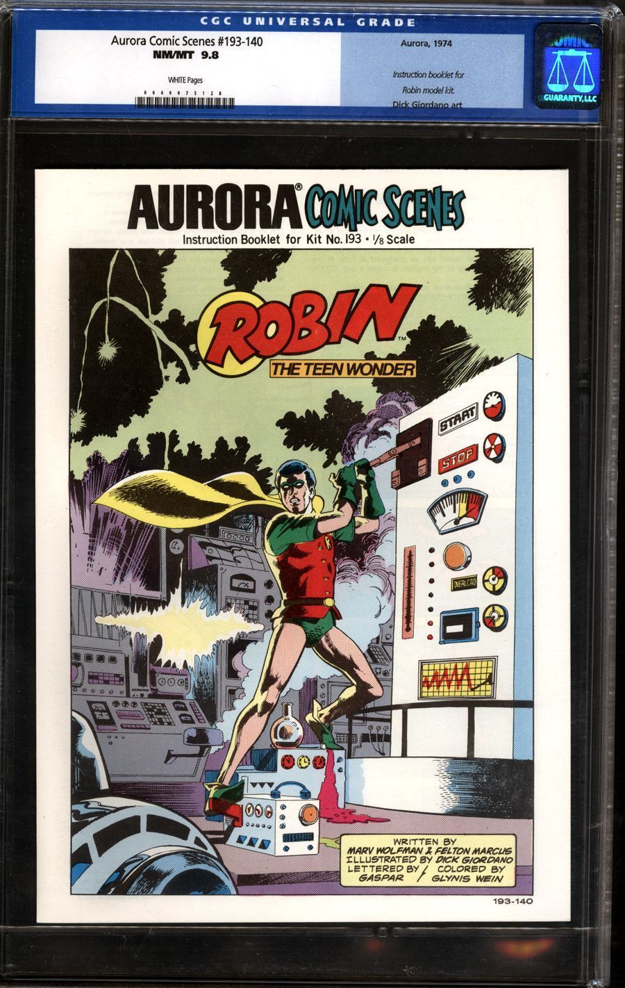 Aurora Comic Scenes #193 (1974) CGC 9.8 NM/MT | Comic Books - Bronze ...