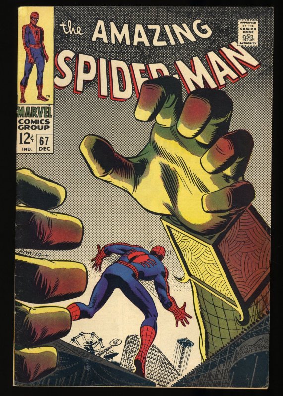 Amazing Spider-Man #67 FN/VF 7.0 1st Randy Robertson Mysterio ...