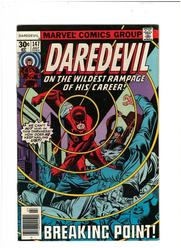 Daredevil #147 Marvel 1977 vs. Purple Man Jim Shooter Gil Kane FN- 5.5 ...