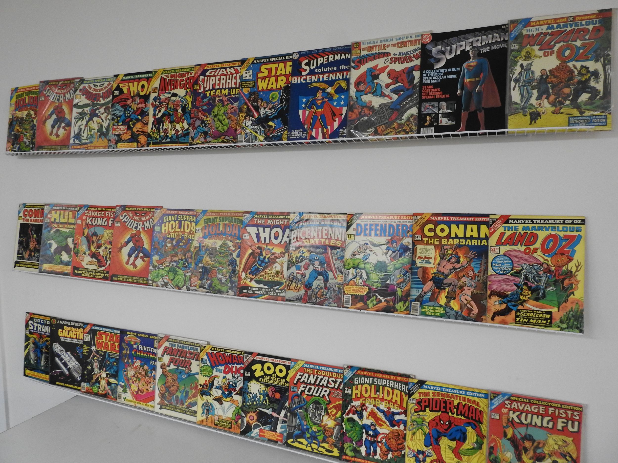 Huge Lot 33 Treasury Comic Books W/ Spider-Man, Star Wars, Thor, +More ...