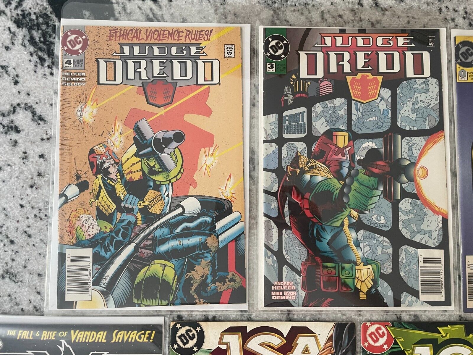 7 DC Comics JSA # 57 60 62 Classified 10 JLA Task Force 0 Judge Dredd 3 ...