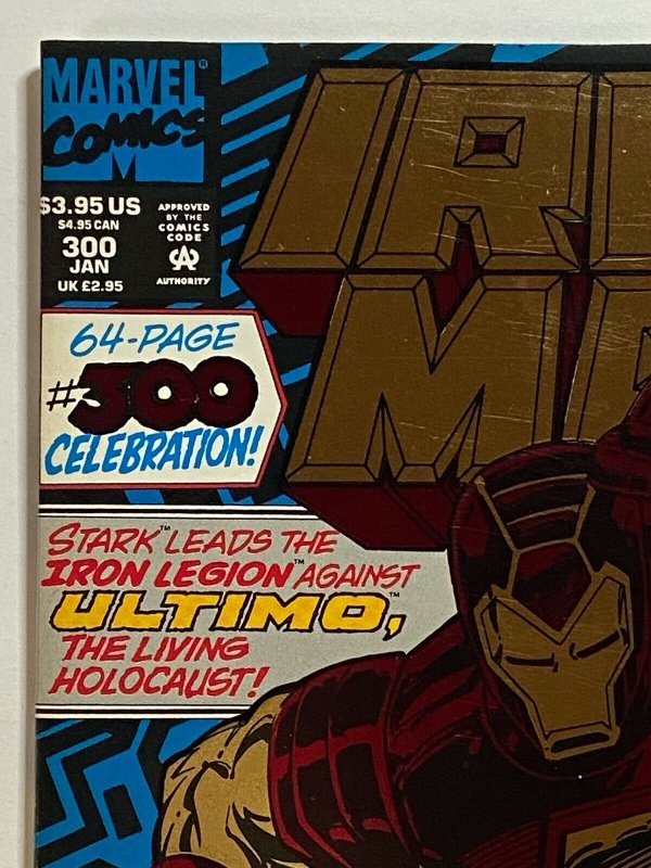 Iron Man #300 Foil Cover Debut of Iron Man's Modular Armor 1993 Marvel ...