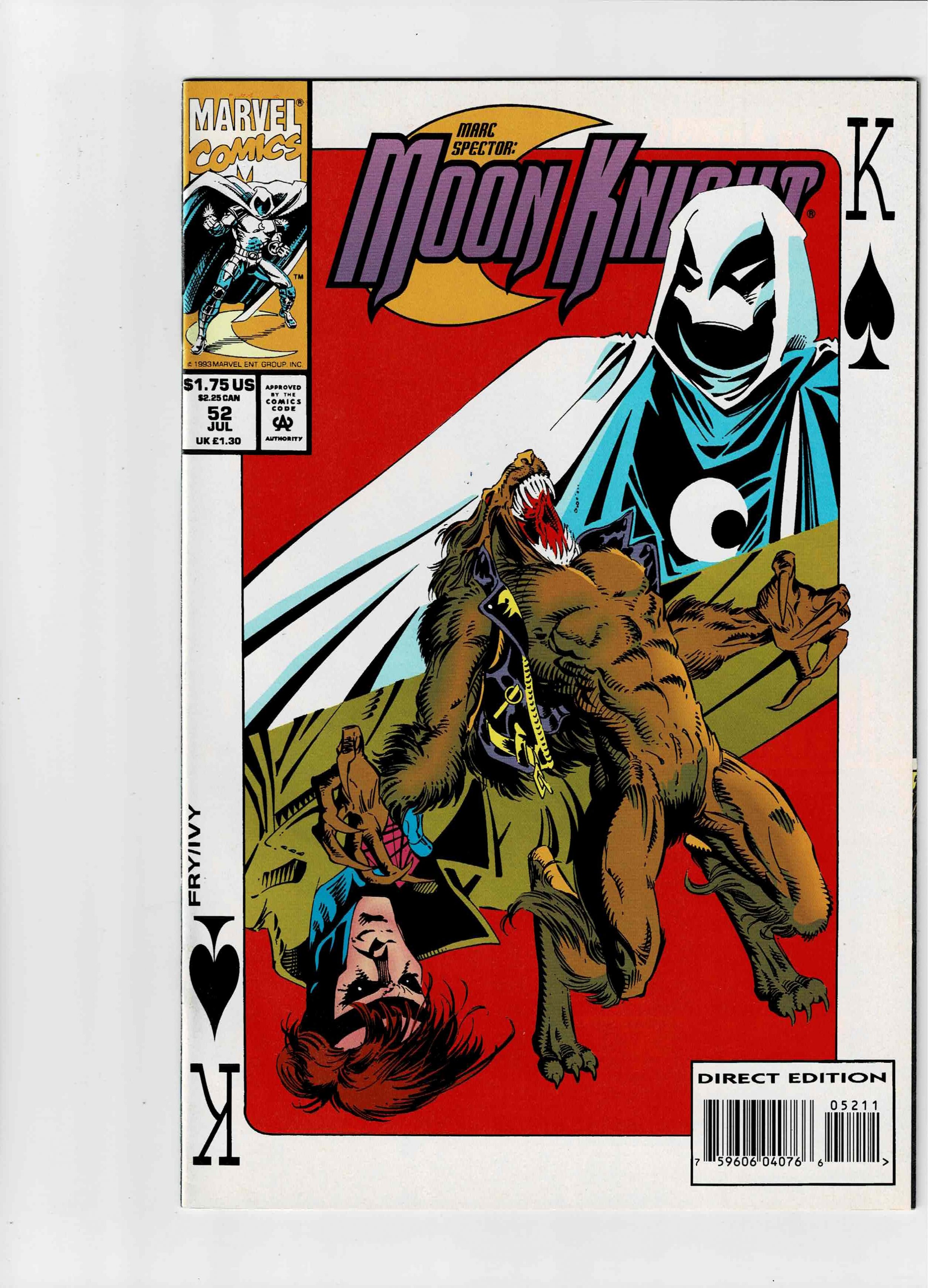 Marc Spector: Moon Knight #52 (1993) VF+ (8.5) With Gambit and Werewolf ...