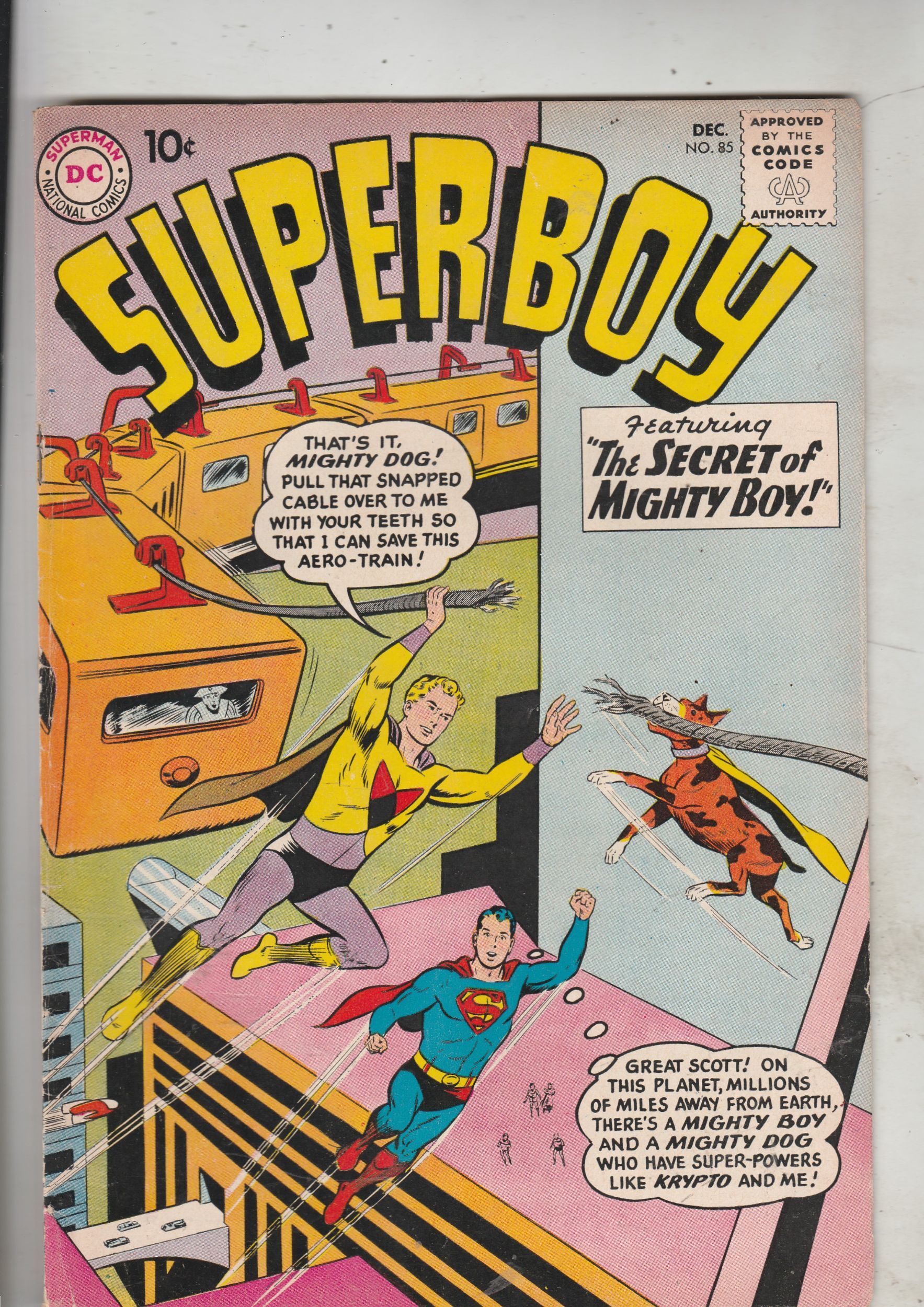 Superboy #85 1960 Mid-High-Grade FN+ 1st Mighty Boy! Ton of Superboy ...