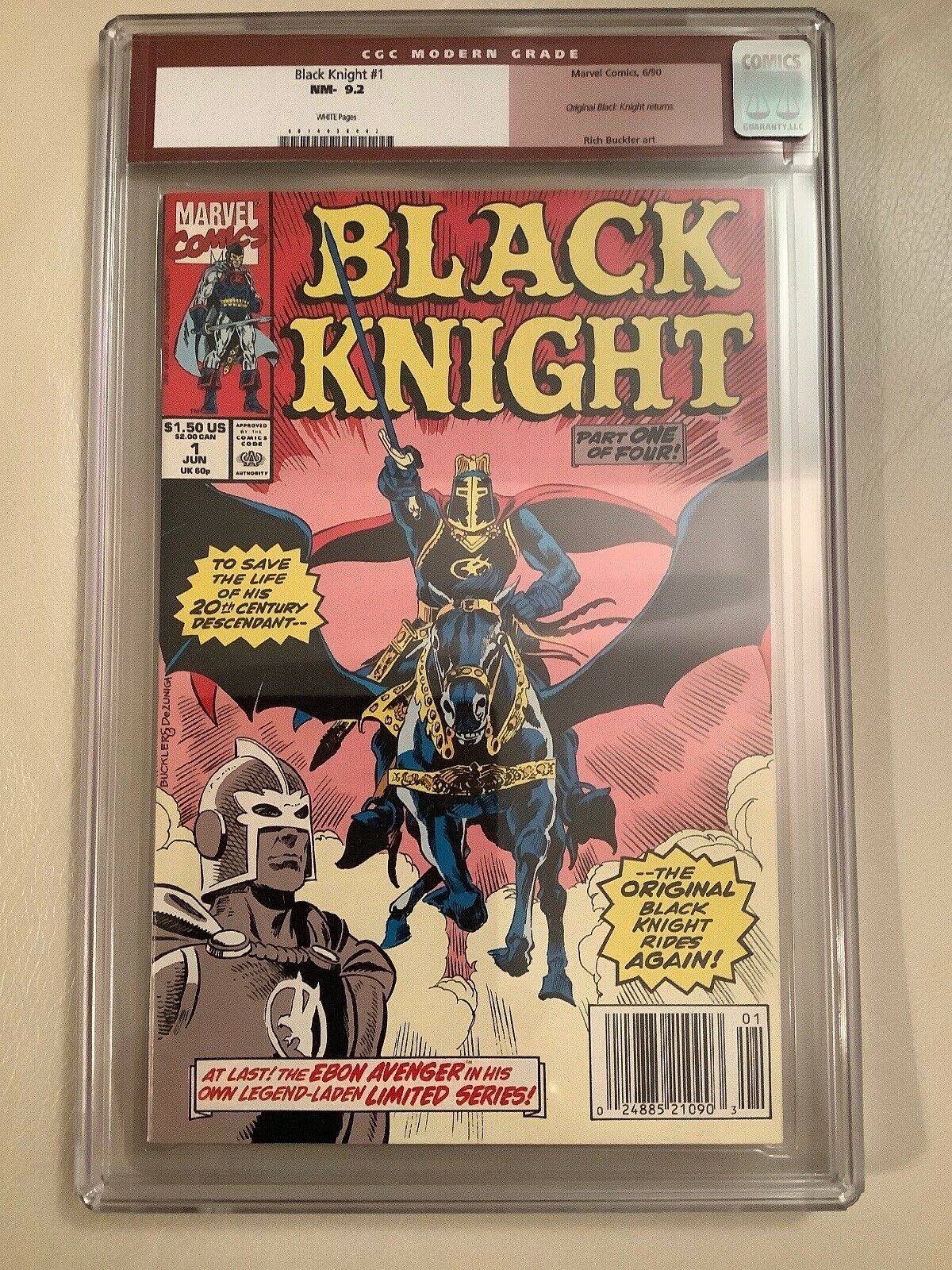 Black Knight #1 1990 CGC 9.2 Eternals Dane Whitman MCU Marvel Kit ...