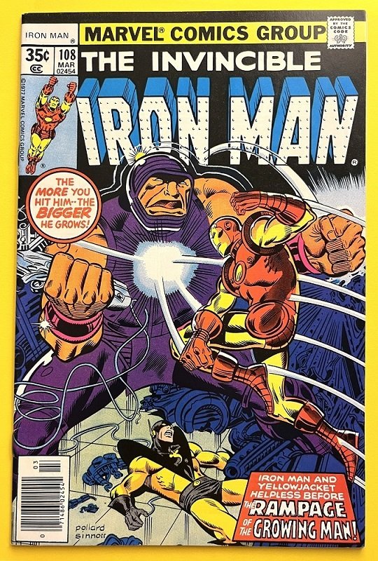 Iron MAN 108 Yellowjacket Growing MAN (1978) B2 | Comic Books - Bronze ...