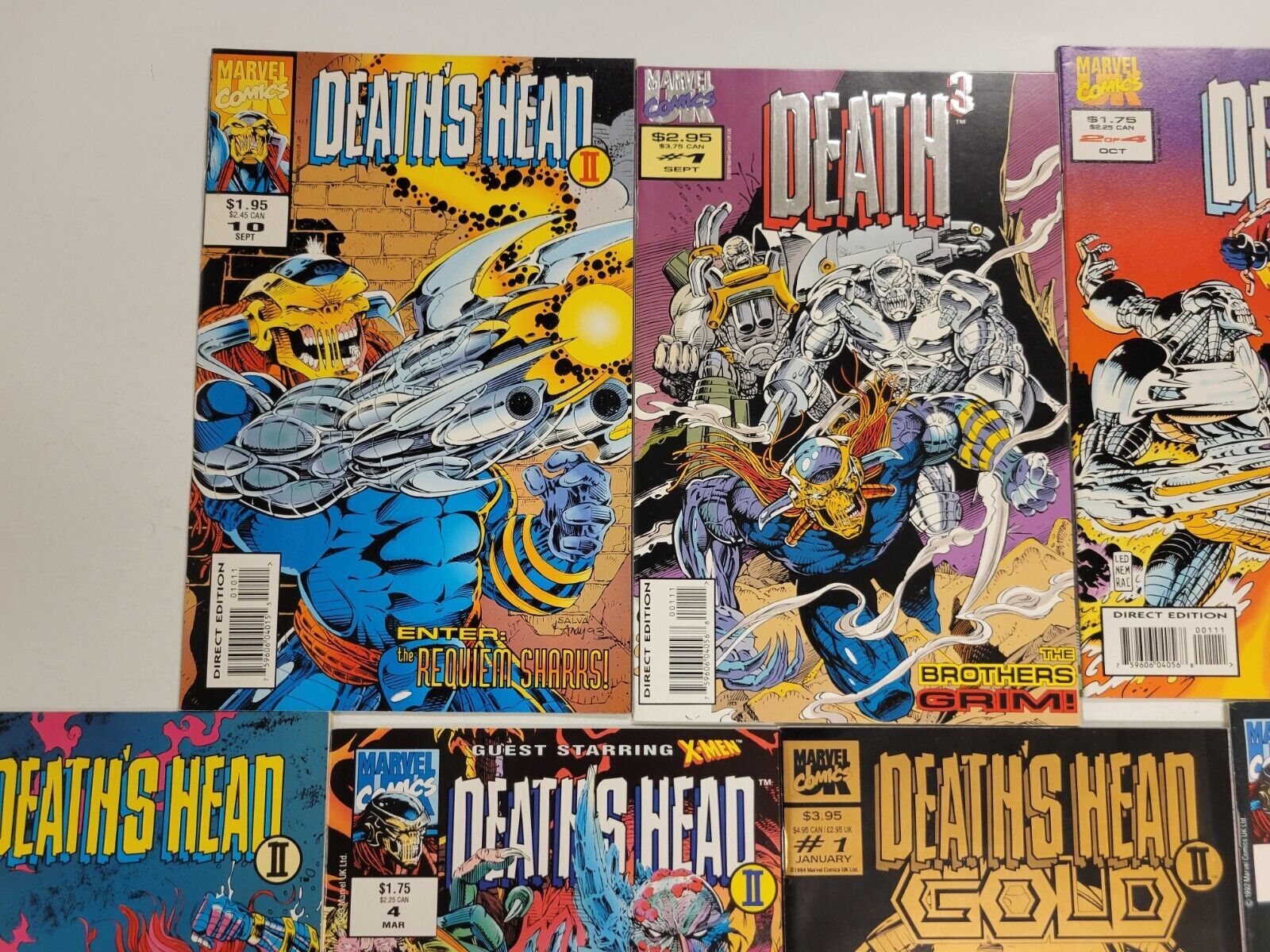 7 Marvel Comics #1 3 4 8 10 Death's Head + #1 2 Death 3 1 60 TJ28 ...