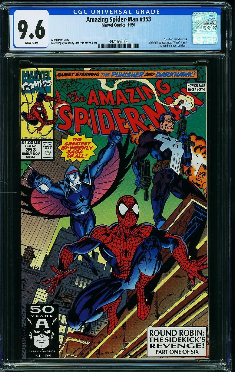 The Amazing Spider-Man #353 (1991) CGC 9.6 NM+ | Comic Books - Copper ...