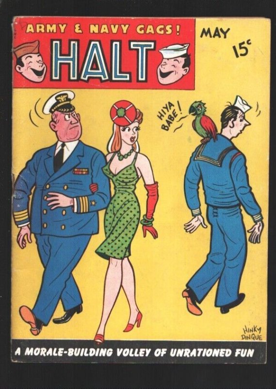 Halt! Vol. 4 #6 5/1945-Hinky Dinque-Cartoons-gags-jokes-military humor ...