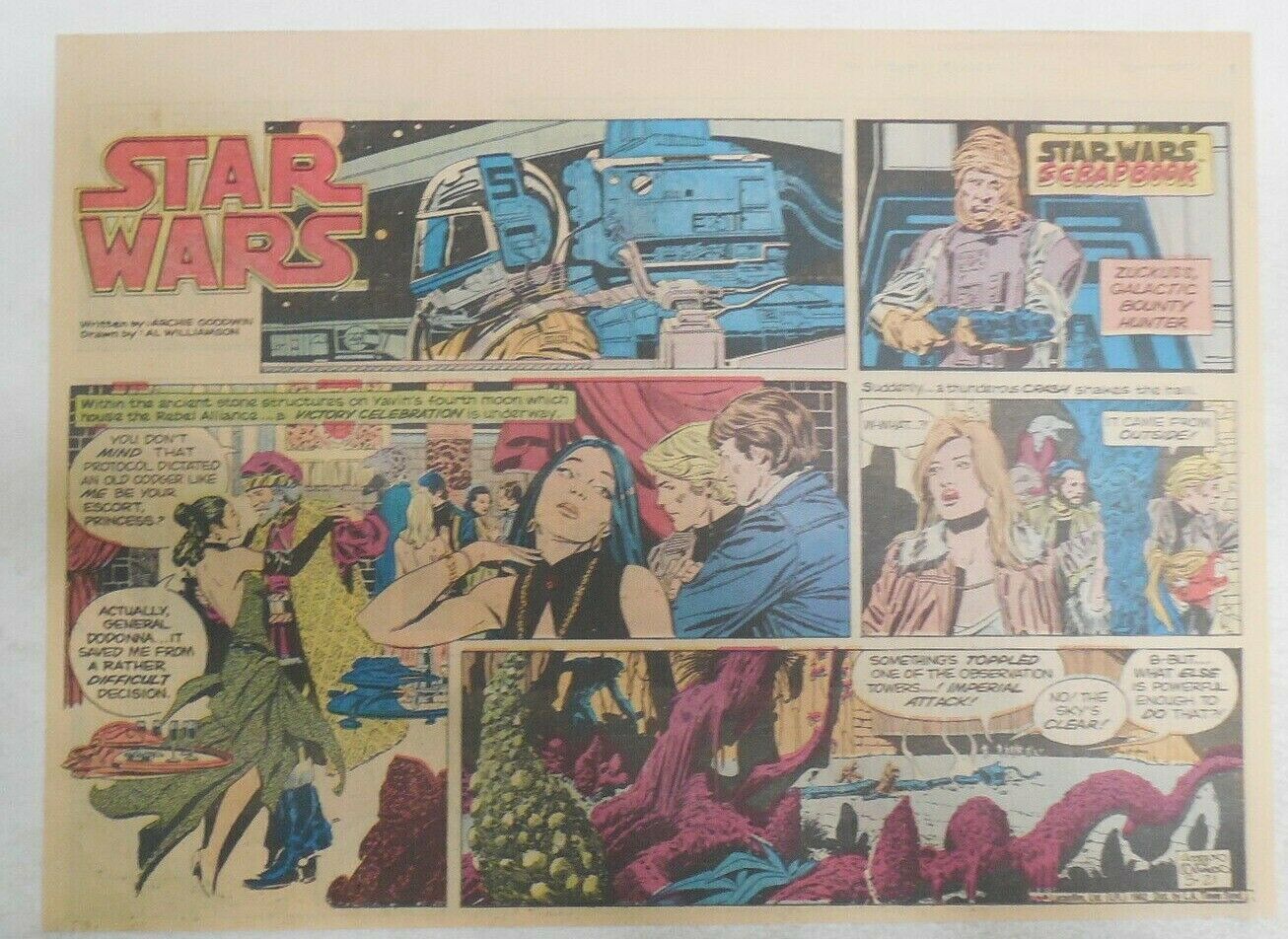 Star Wars Sunday Page by Al Williamson from 3/21/1982 Large Half Page Size! | Comic Books ...