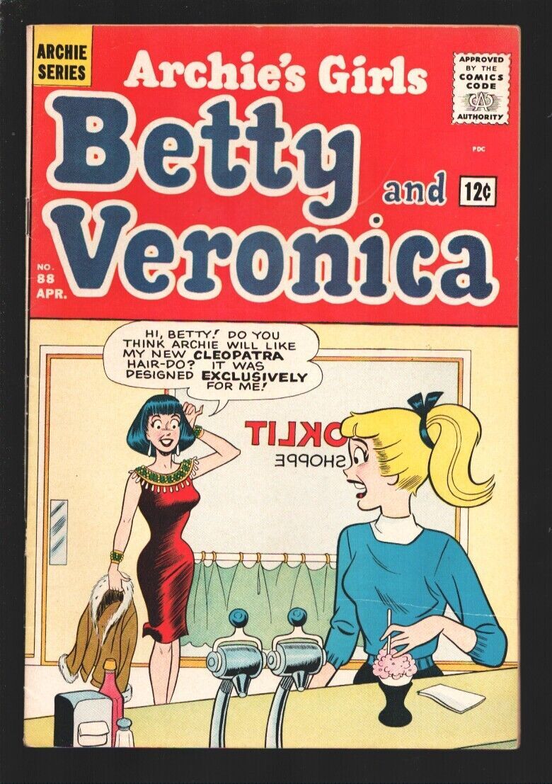 Archie's Girls Betty and Veronica #88 1963- Cleopatra- Ice Cream cover ...