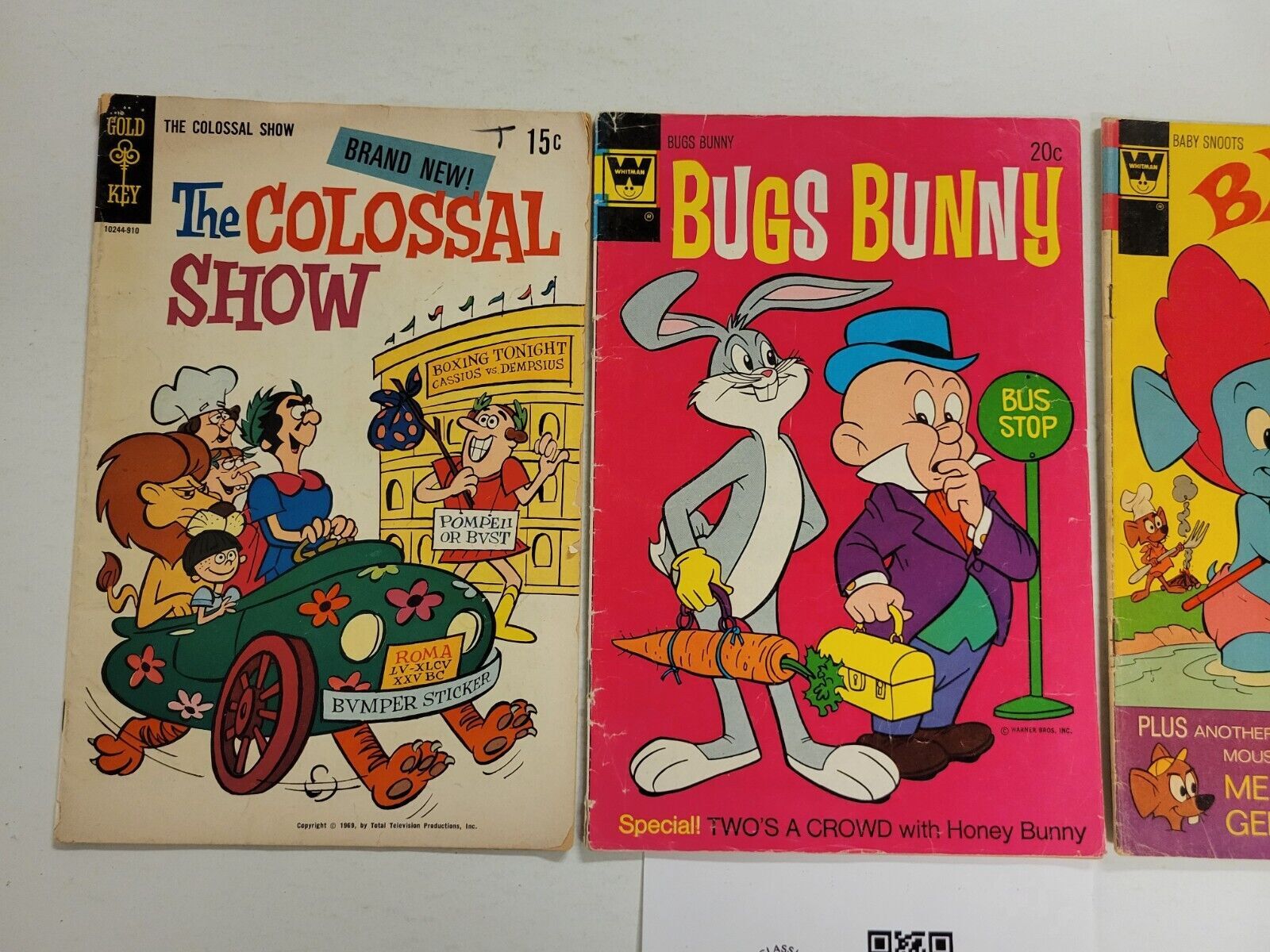 3 Gold Key Comics #7 Baby Snoots + #150 Bugs Bunny + #1 Colossal Show 9 ...