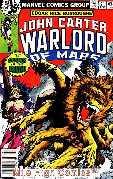 JOHN CARTER (1977 Series) (WARLORD OF MARS) (MARVEL) #21 Very Good ...