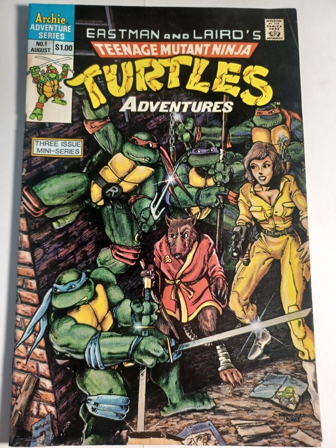 Teenage Mutant Ninja Turtles Adventures #1 VG 1988 Archie Comics c219 ...
