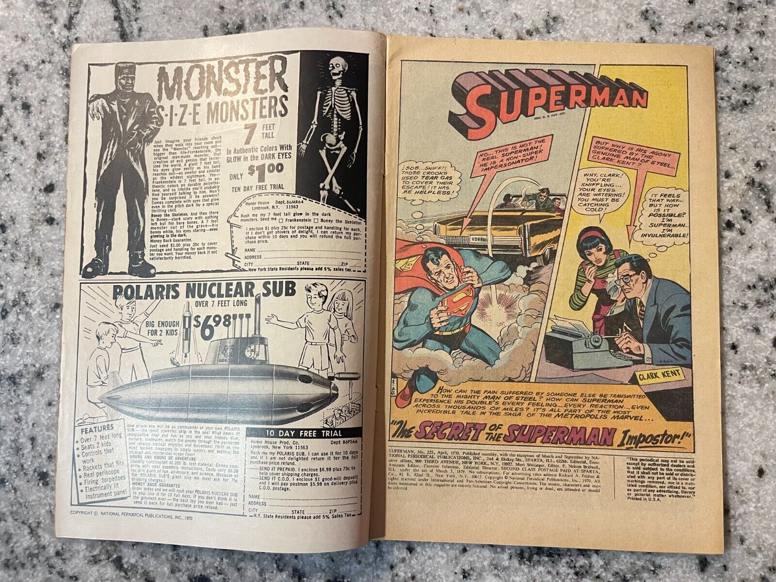 Superman # 225 FN Silver Age DC Comic Book Batman Flash Wonder Woman ...