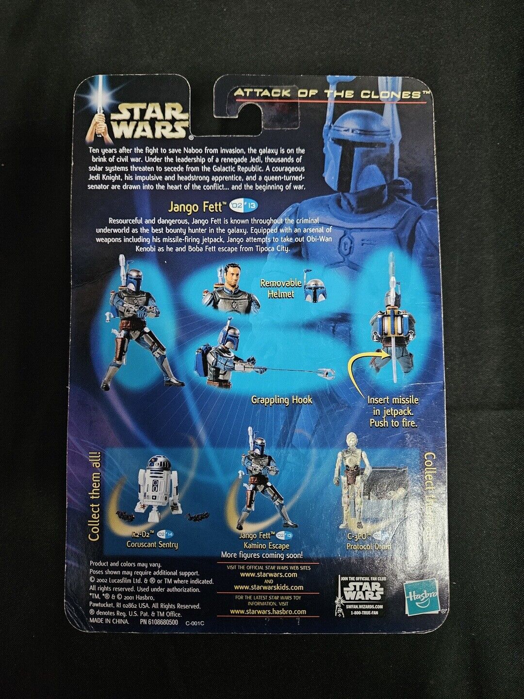 Star Wars Jango Fett Attack of the Clones with missle-firing Jetpack ...