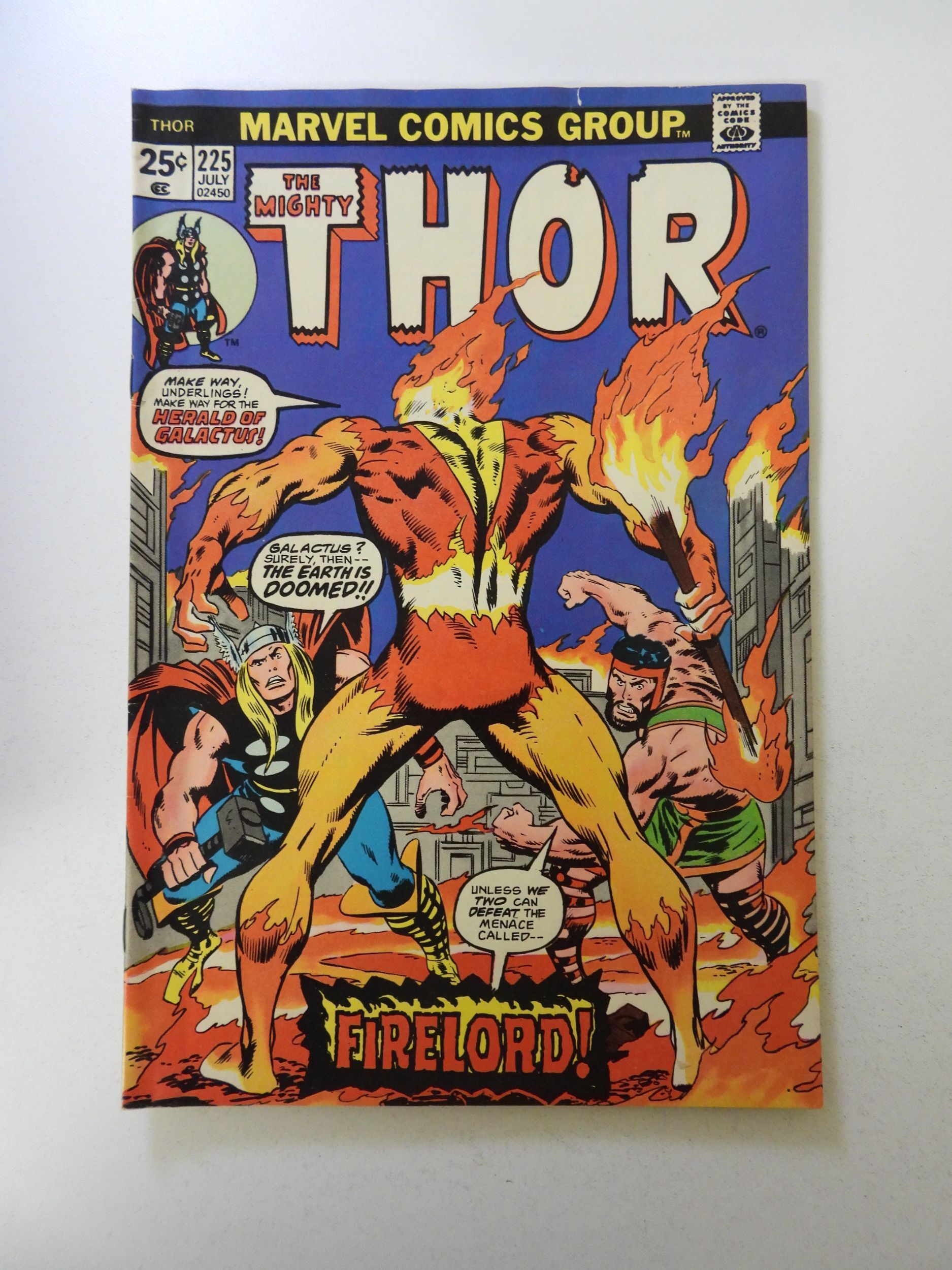 Thor #225 (1974) 1st appearance of Firelord FN/VF condition MVS intact ...