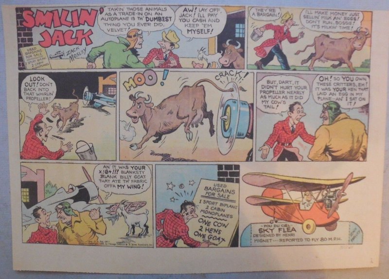 Smilin' Jack Sunday Page by Zack Mosley from 2/2/1936 Half Page Size ...
