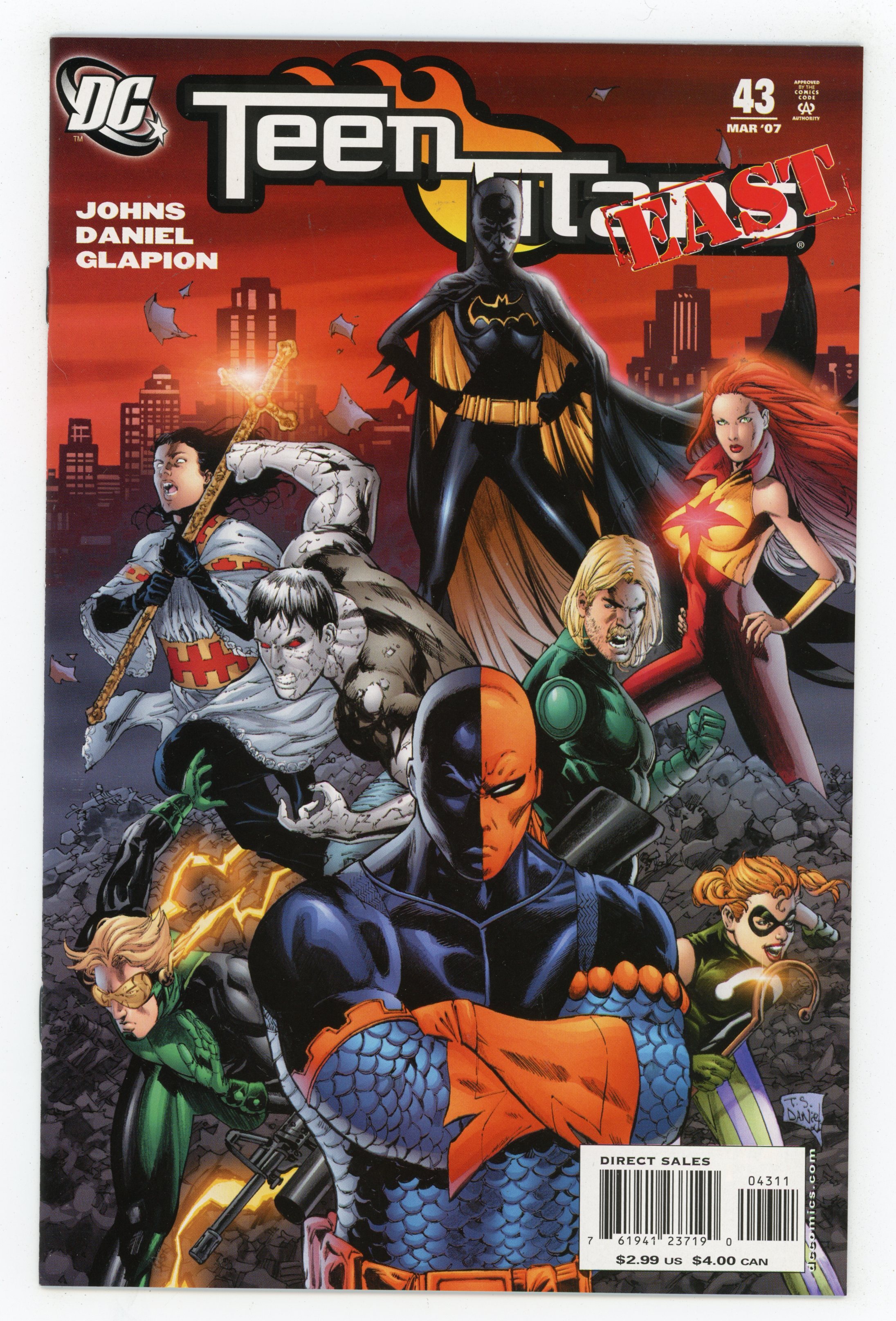 Teen Titans #43 Geoff Johns Deathstroke 1st Enigma 1st Sungirl NM ...