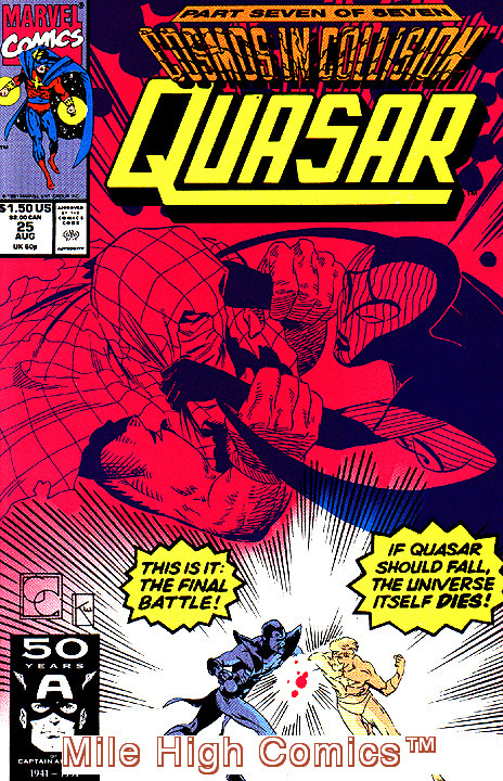 QUASAR (1989 Series) #25 Very Good Comics Book | Comic Books - Copper ...