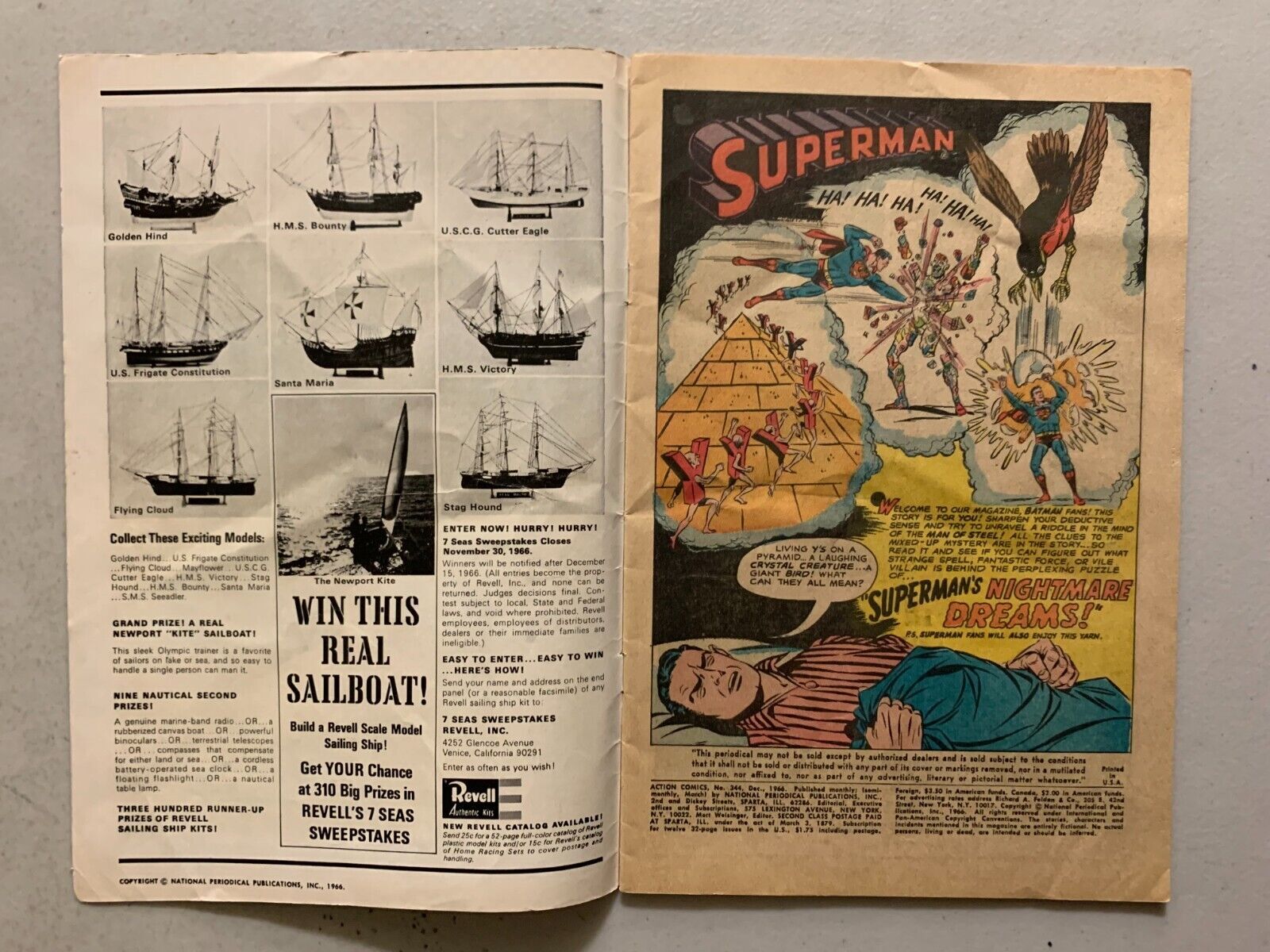 Action Comics #344 Batman and Superman switch bodies, Supergirl ...