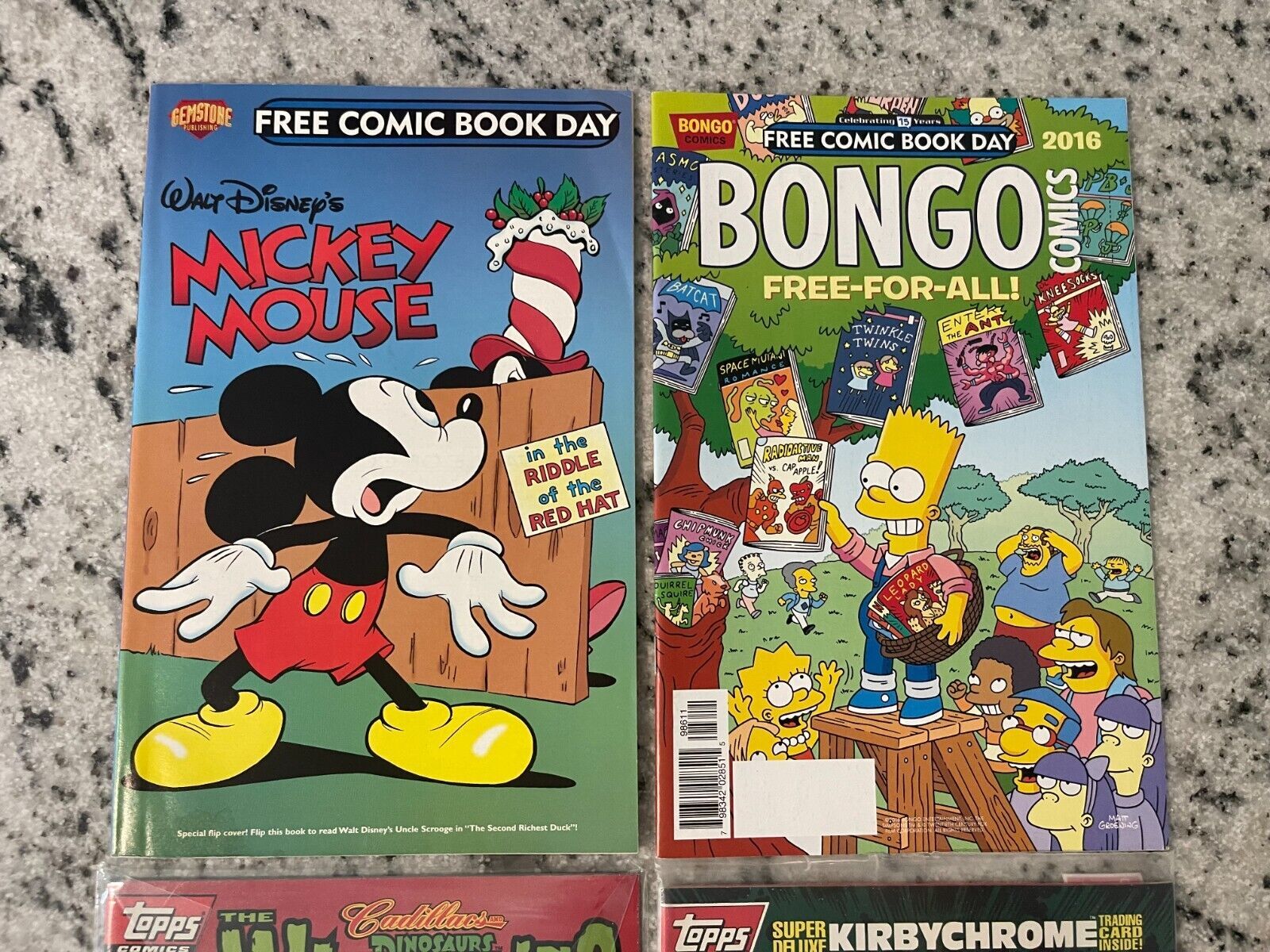 4 Comic Books Bombast 1 Wild Ones 2 Bongo FCBD Mickey Mouse FCBD 1 36 ...