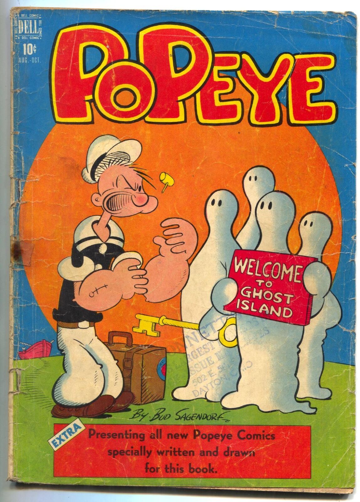 Popeye #3 1948- Ghost Island- Dell Golden Age G | Comic Books - Silver ...