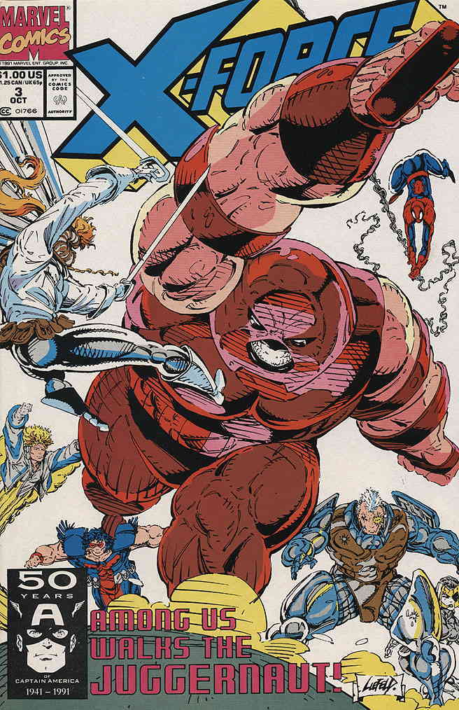 X-Force #3 FN ; Marvel | Spider-Man Juggernaut Rob Liefeld | Comic ...