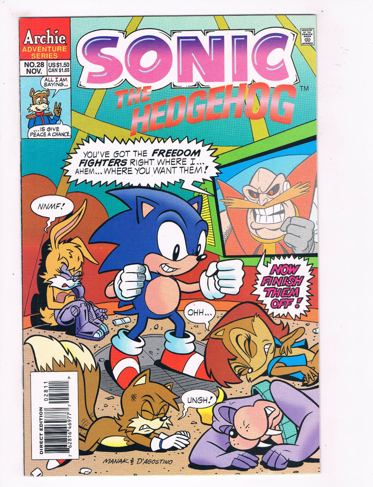 Sonic The Hedgehog #28 NM Archie Comics Video Game Comic Book DE27 ...