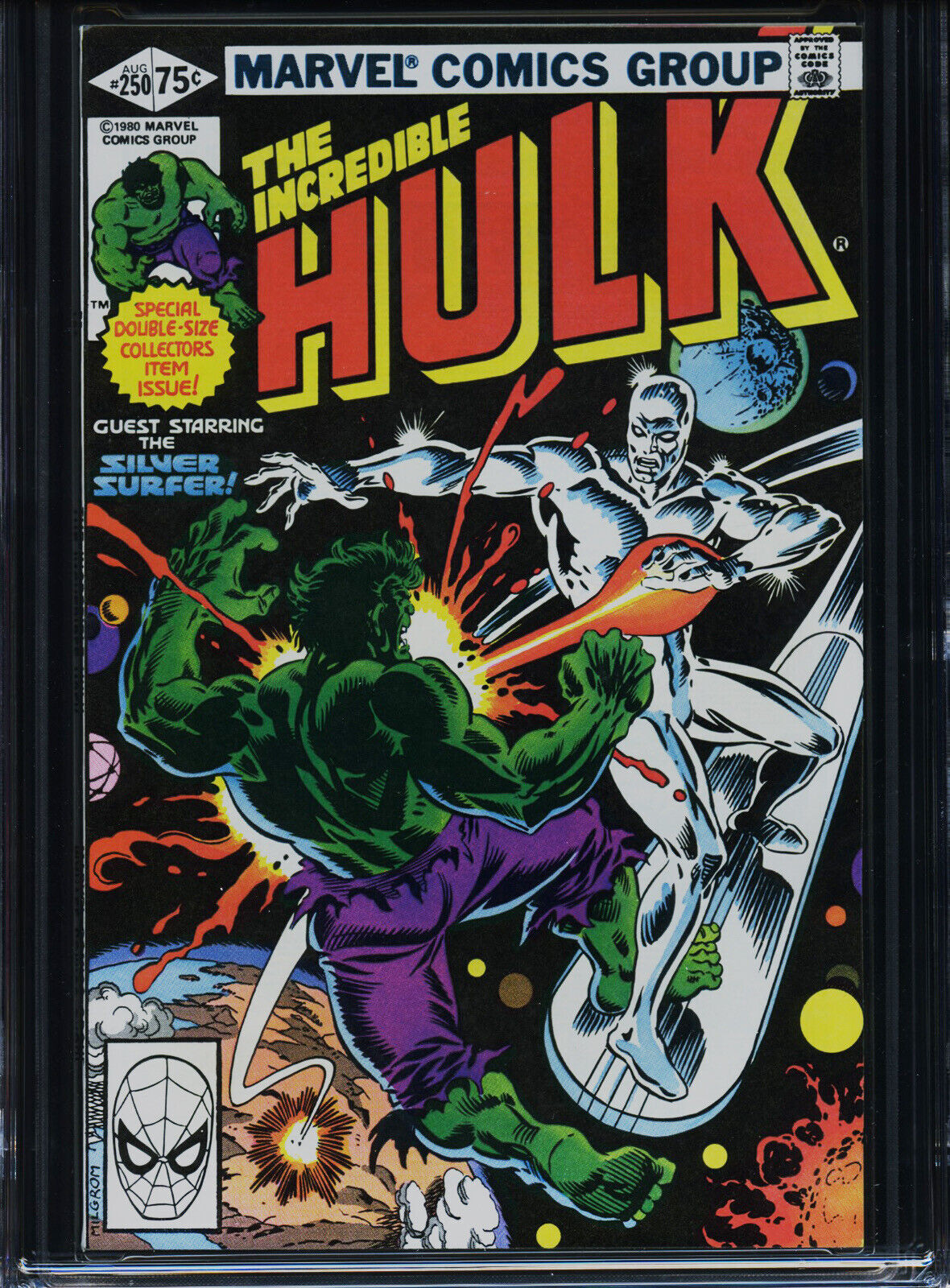INCREDIBLE HULK #250- CGC-9.6, WP - Hulk vs Silver Surfer - Giant-size ...