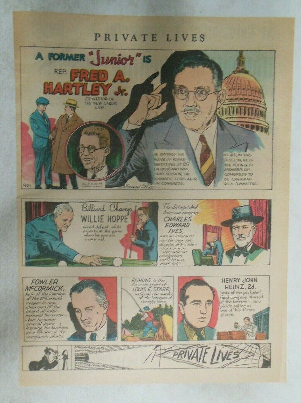 Private Lives: Fred A. Hartley Jr. Willie Hoppe Pool by Edwin Cox from ...