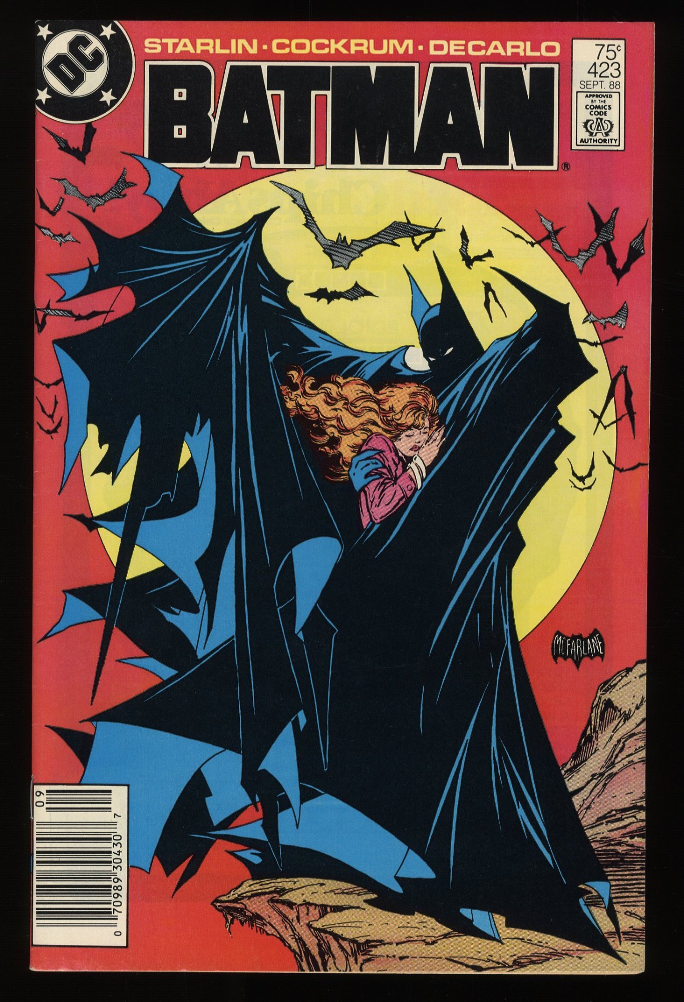 Batman #423 VF+ 8.5 Newsstand Variant Todd Classic McFarlane Cover Art ...