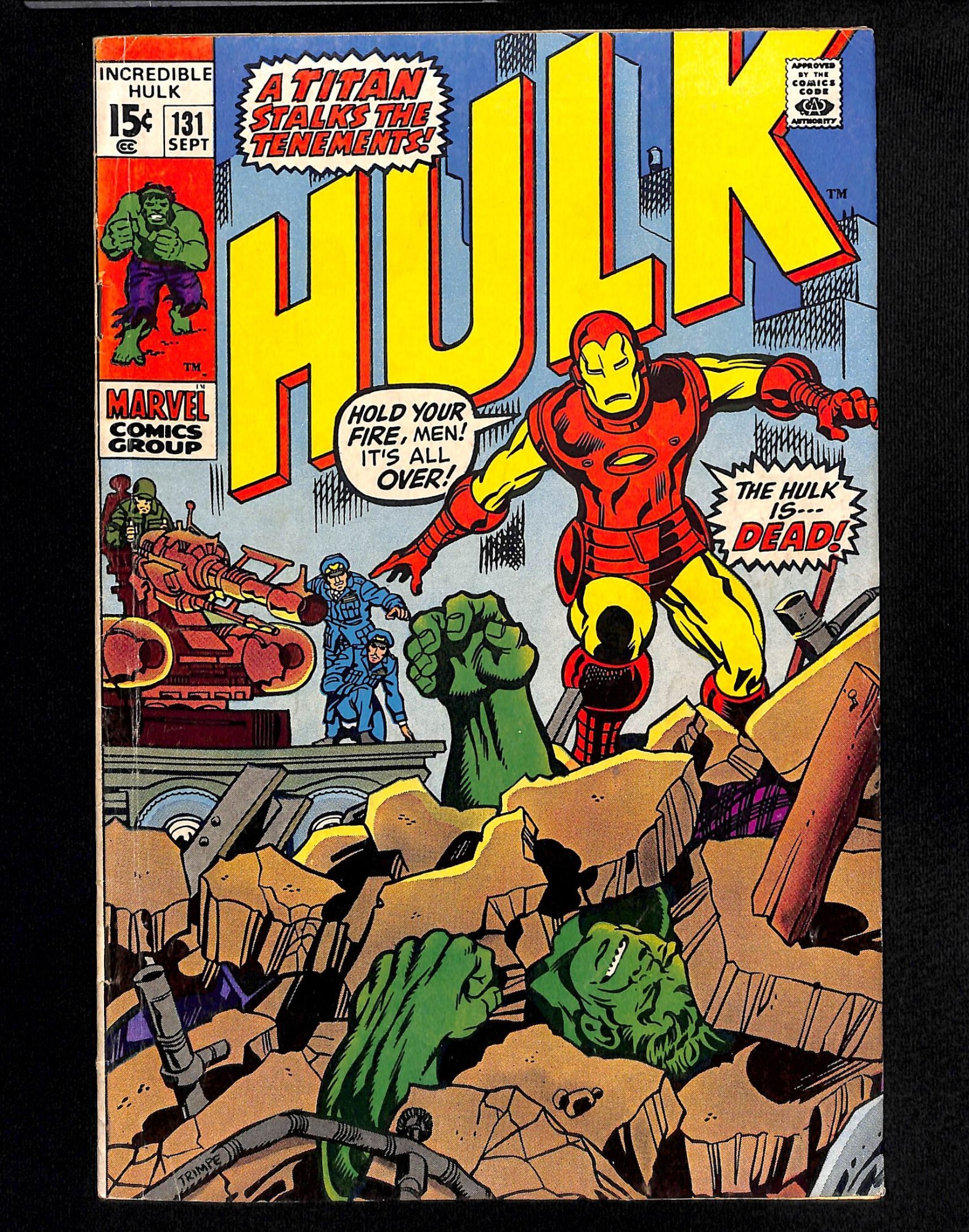 Incredible Hulk (1962) #131 Iron Man 1st Jim Wilson! | Full Runs & Sets ...