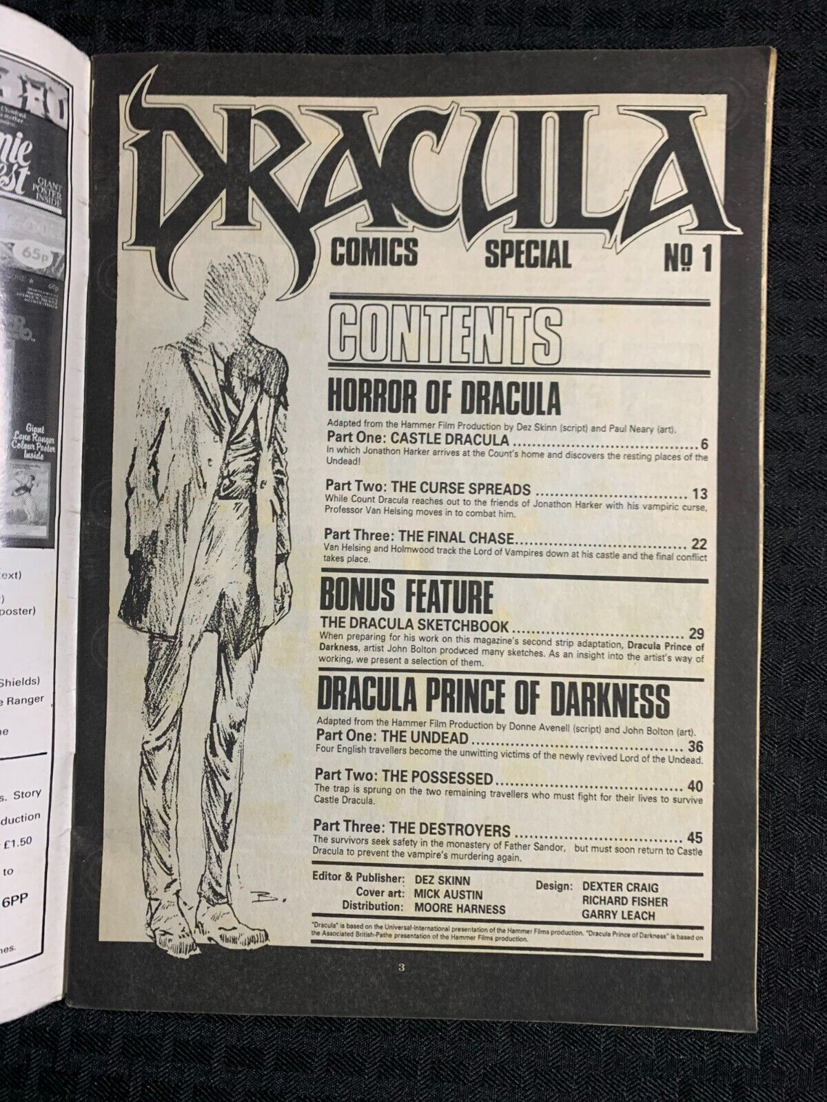 Vintage DRACULA COMICS SPECIAL #1 Halls of Horror G/VG 3.0 Christopher ...