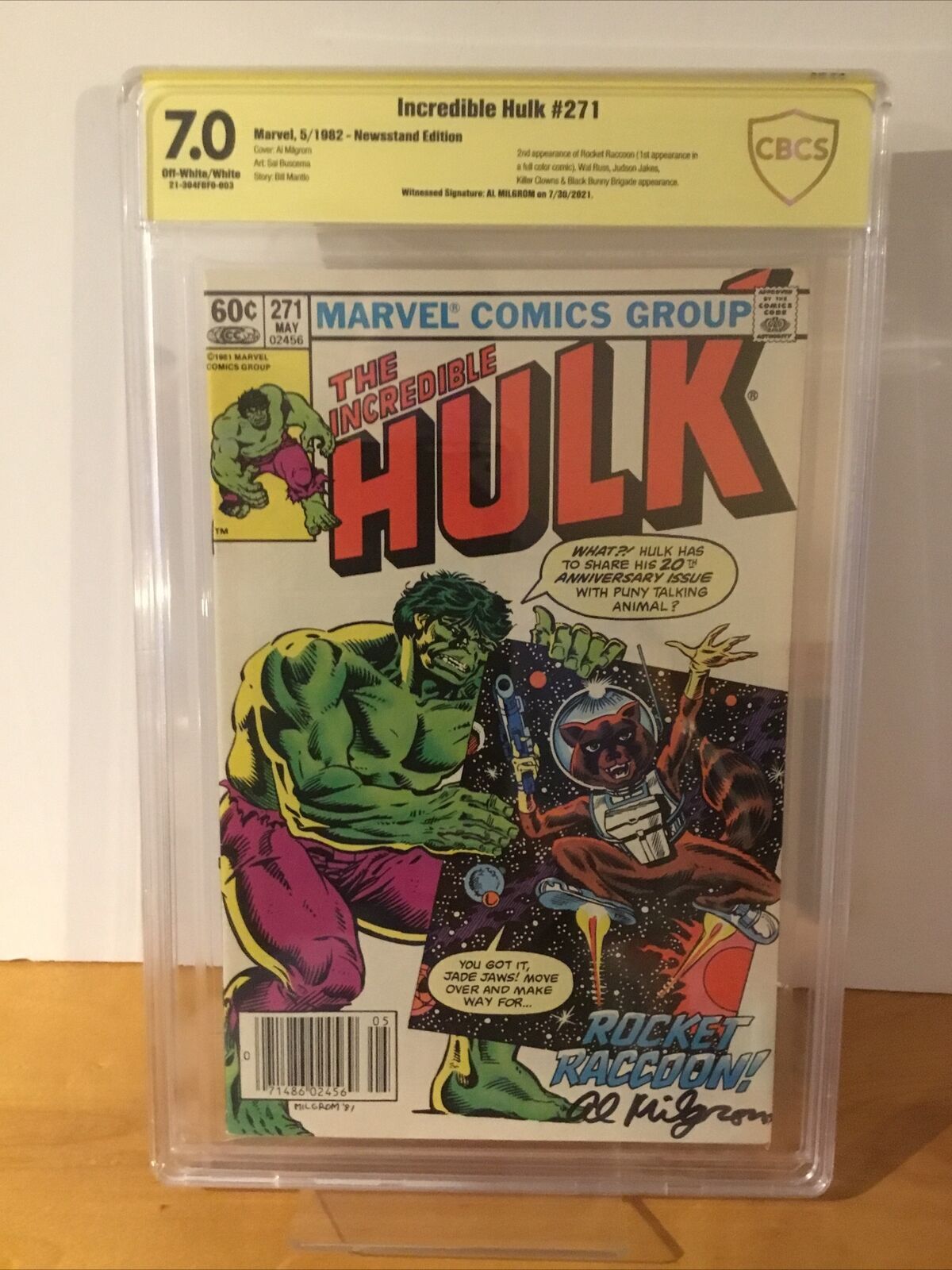 Incredible Hulk #271 NEWSSTAND EDITION CBCS Not CGC 7.0 SIGNED by Al ...