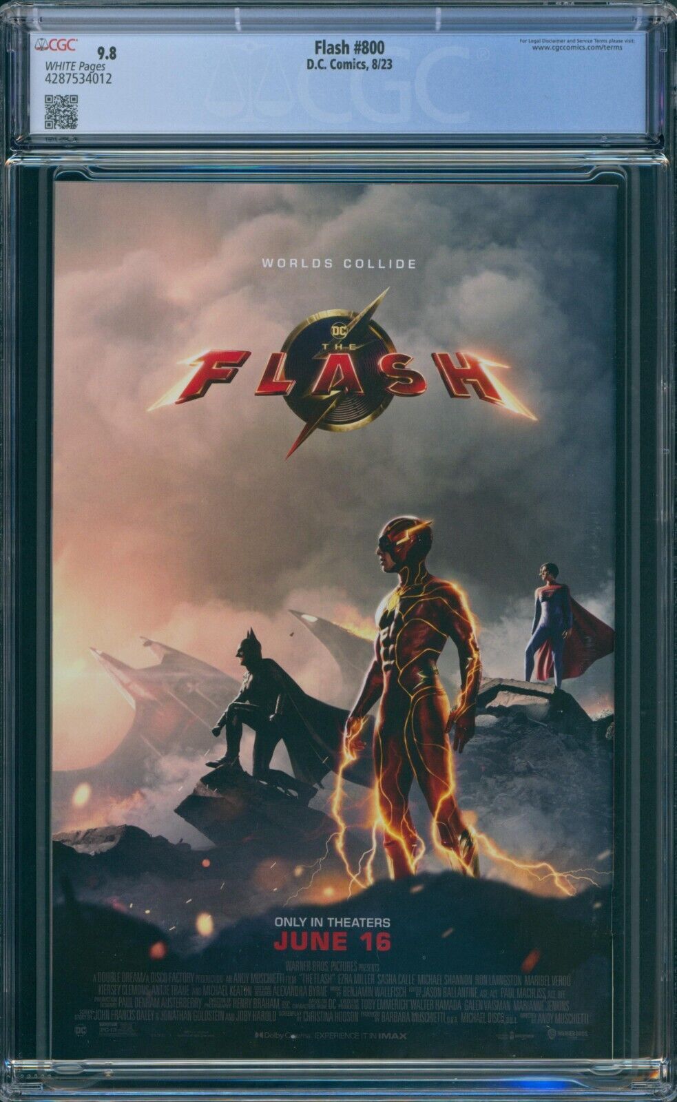 Flash #800 CGC 9.8 White Pages Milestone Issue Clarke Cover A DC 2023 ...