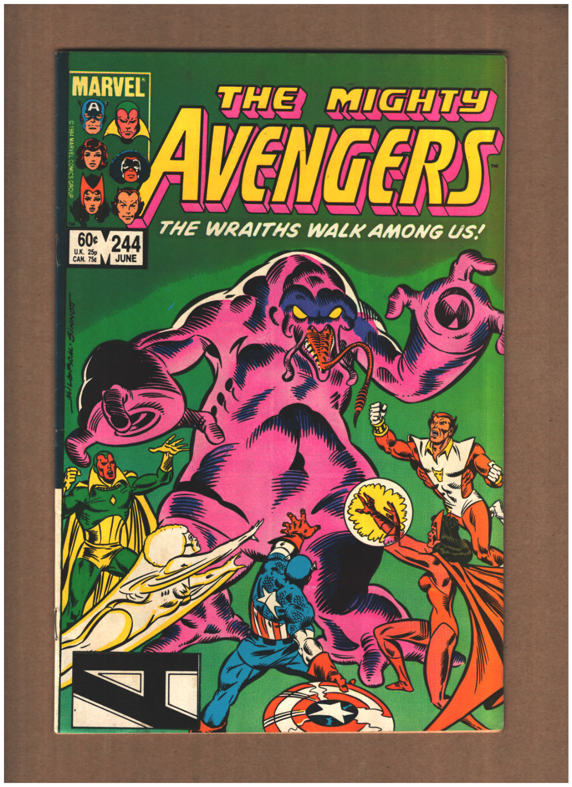 Avengers #244 Marvel Comics 1984 CAPTAIN AMERICA VISION SCARLET WITCH ...