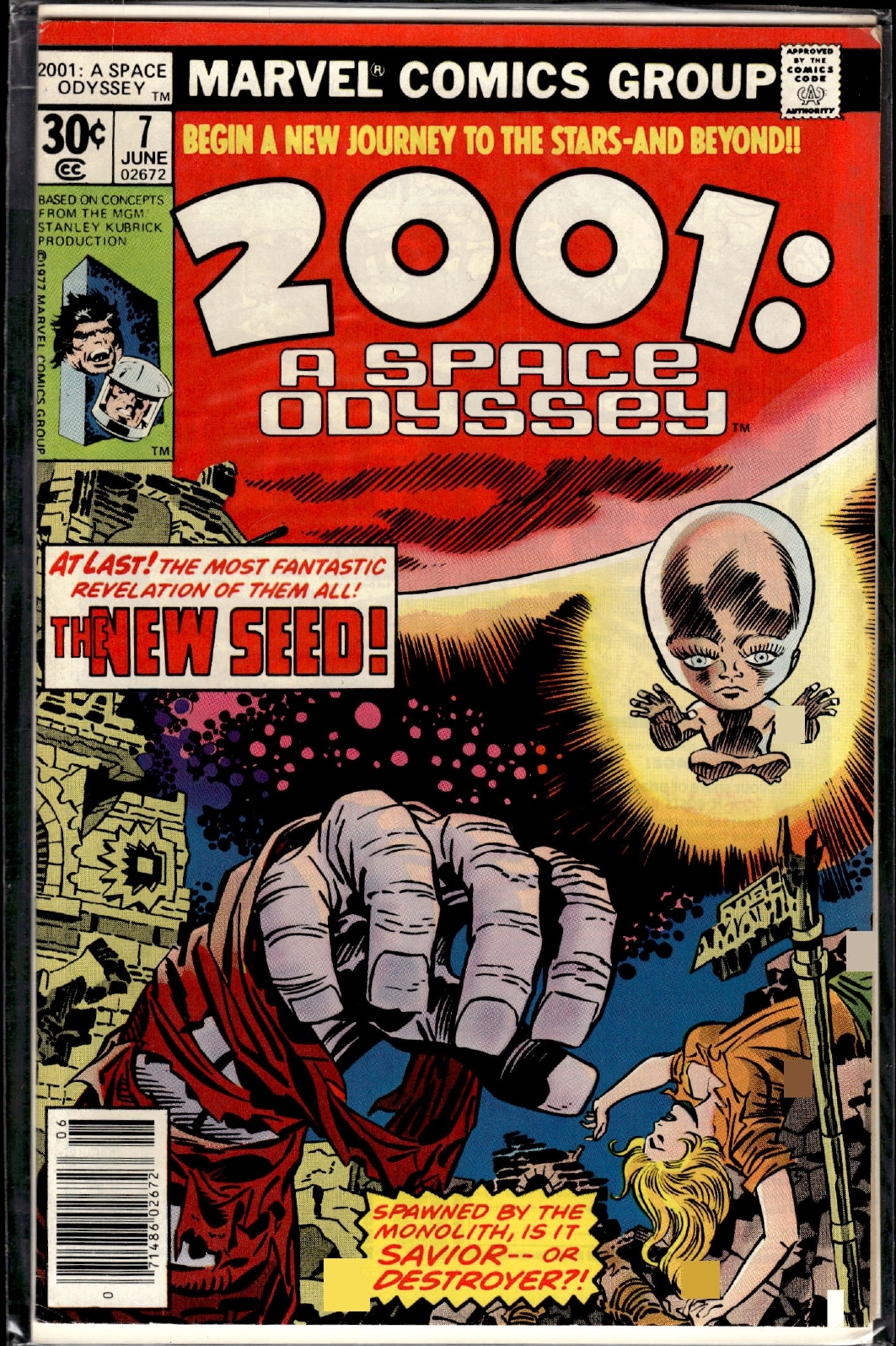 2001, A Space Odyssey #7 (1977) 2001: A Space Odyssey | Comic Books - Bronze Age, Marvel, Horror ...